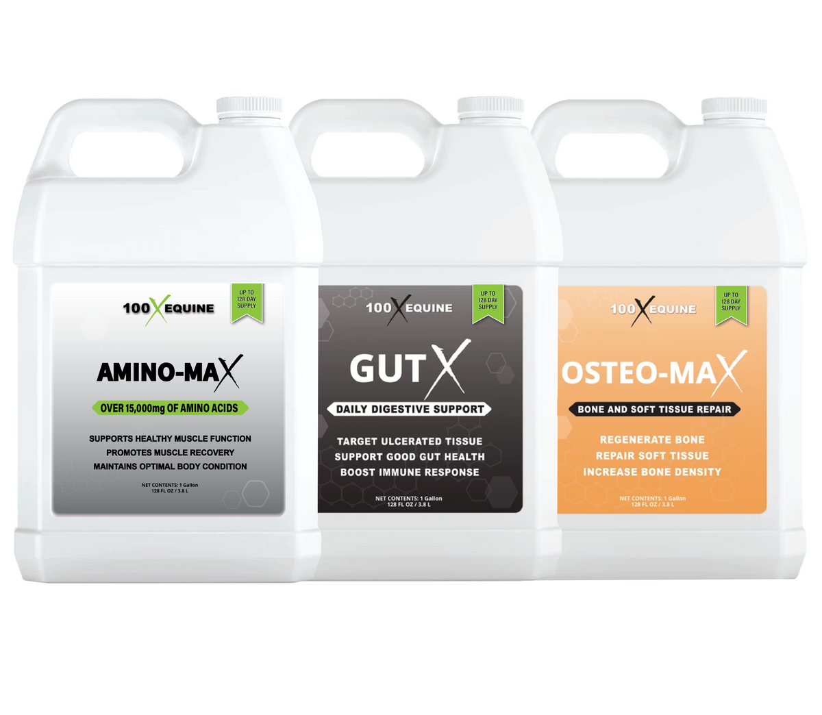 Amino-Max, Gut X & Osteo-MAX » 49% Savings – 100X Equine, LLC