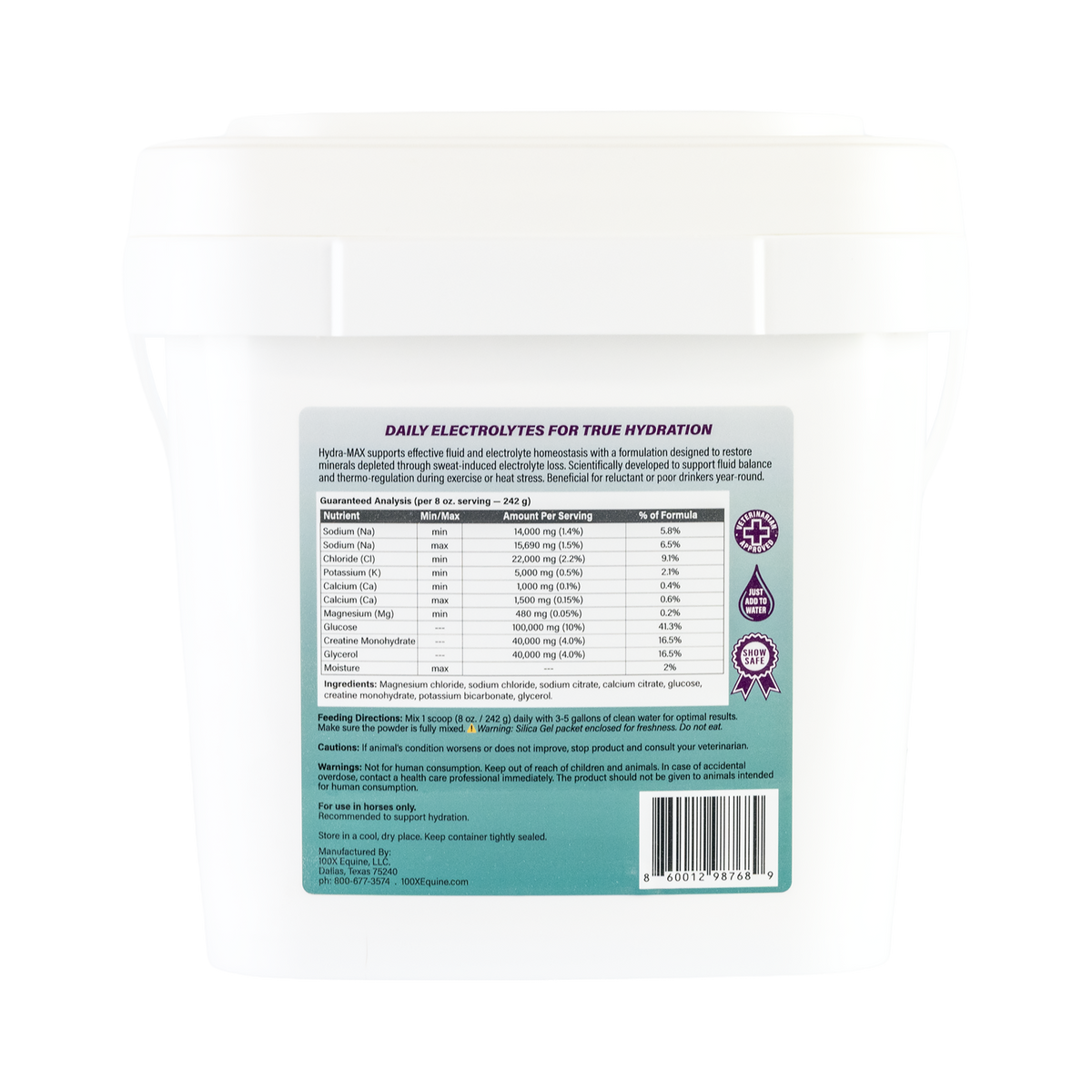 Hydra-Max | Peer-Reviewed Equine Hydration Supplement | 100X Equine ...